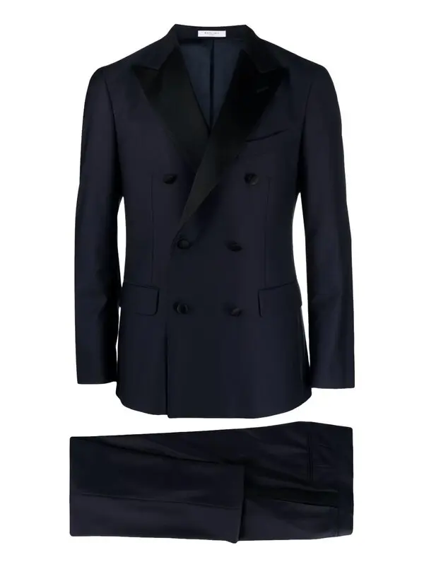 Boglioli Satin-trim Tuxedo Suit - Blue