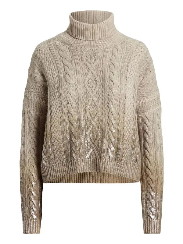 Ralph Lauren Roll-neck Cashmere Jumper - Neutrals