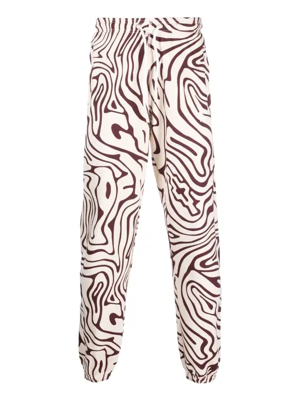 COUNTY OF MILAN Marcelo Burlon Swirl-print Cotton Track Pants - Red