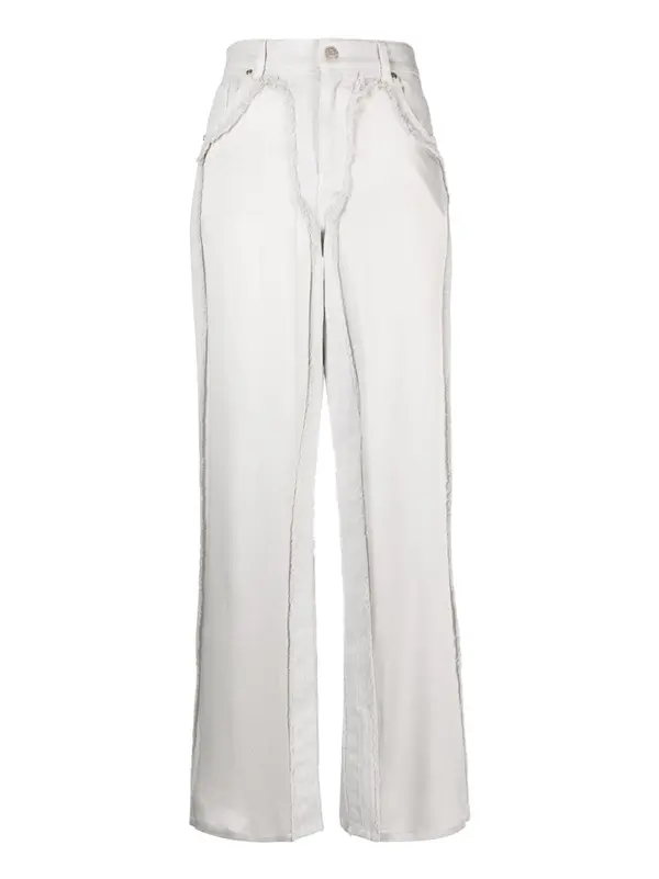 Blumarine High-waist Wide-leg Jeans - Grey