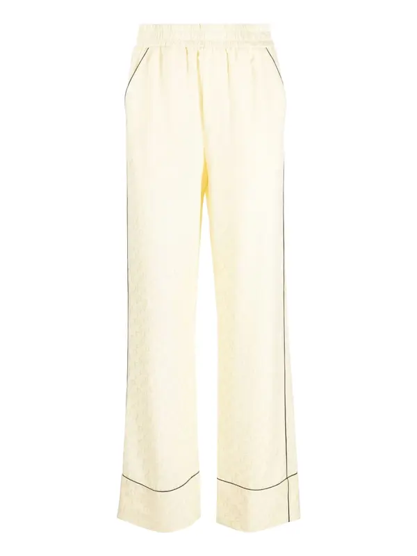 Off-White Logo-jacquard Trousers - Yellow