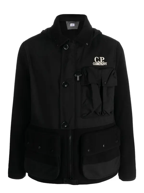 C.P. COMPANY Duffle Goggle Hooded Jacket - Black