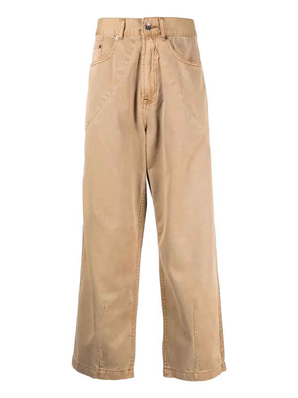 FIVE CM Mid-rise Straight-leg Jeans - Brown