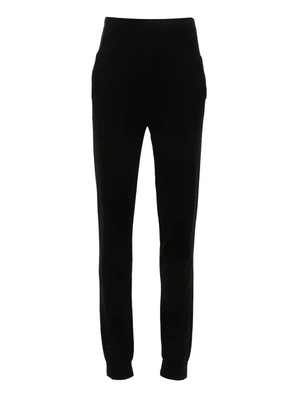 Saint Laurent High-waisted Cashmere Leggings - Black
