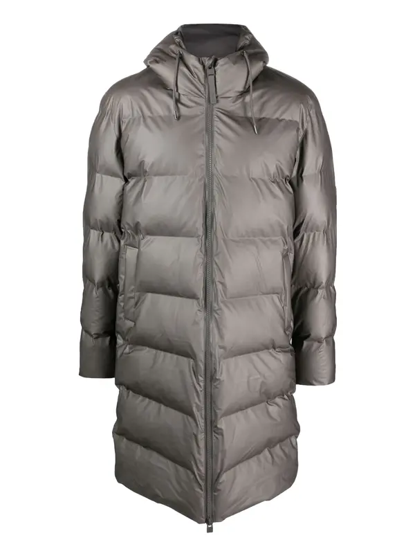 Rains Alta Hooded Padded Coat - Grey