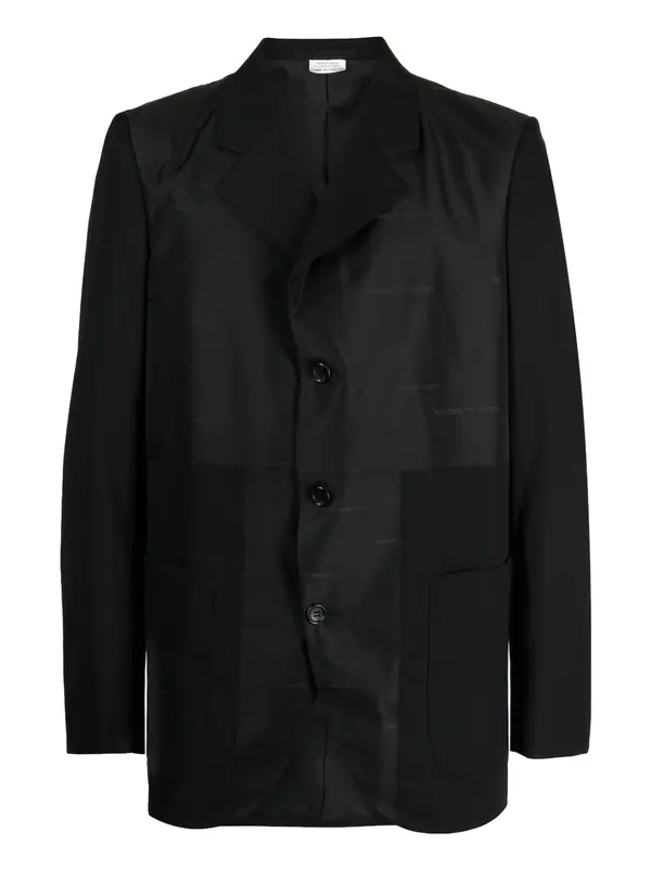 Comme Des Garçons Logo-print Blazer - Black