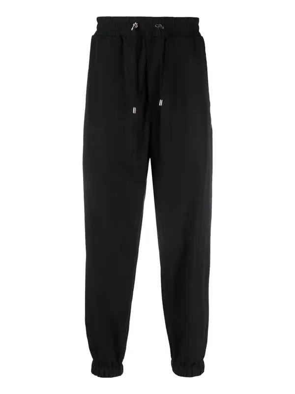 Balmain Fluid Cotton Track Pants - Black
