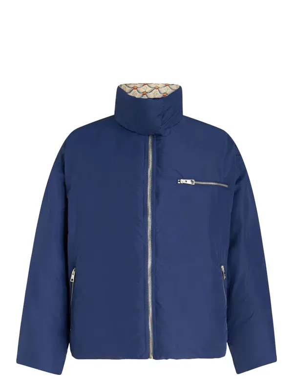 Etro Pegaso-motif Quilted Jacket - Blue