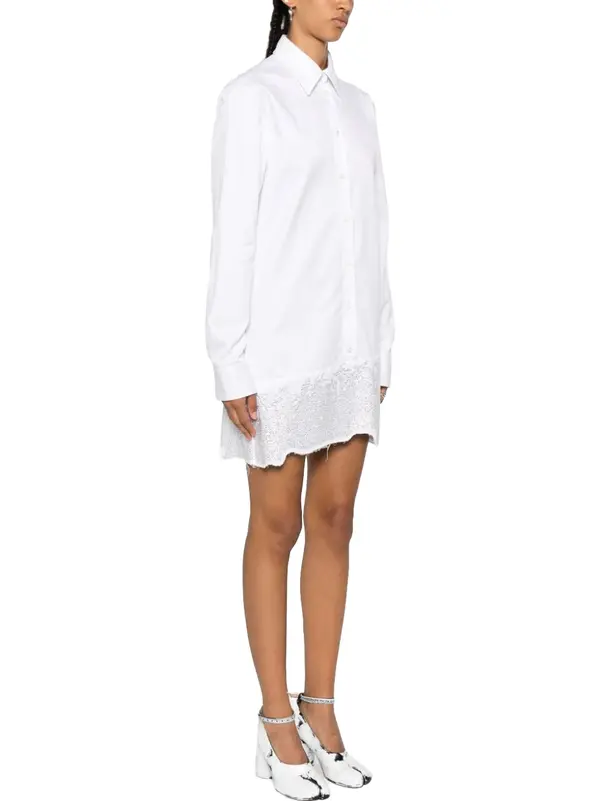 JW Anderson Crystal-embellished Shirtdress - White