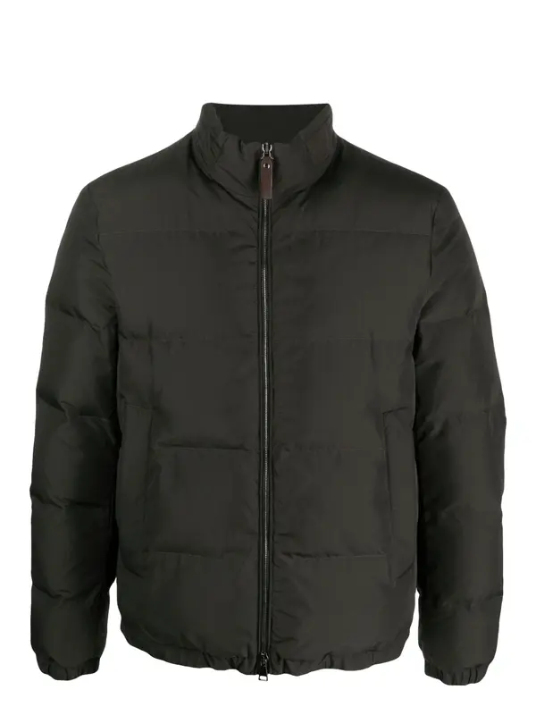 Canali Zip-up Padded Jacket - Green