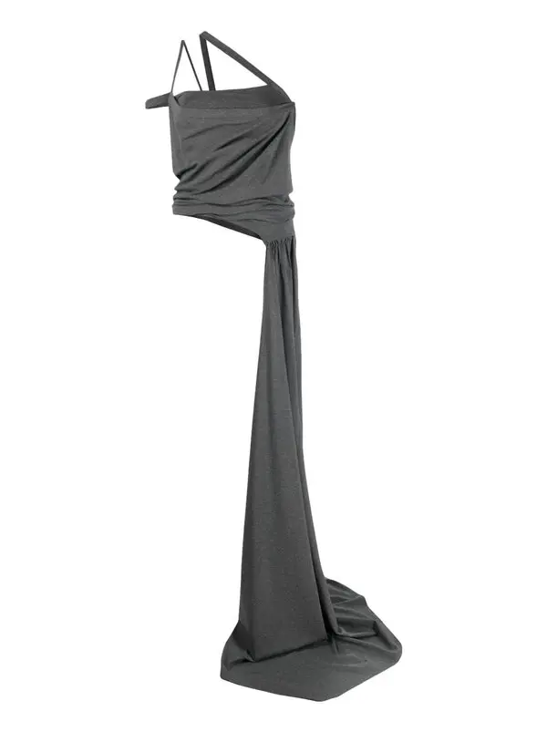 Attico Asymmetric Sash Top - Grey