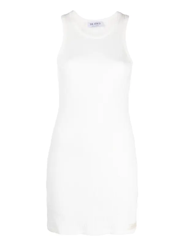 Attico Ribbed Tank Top - White