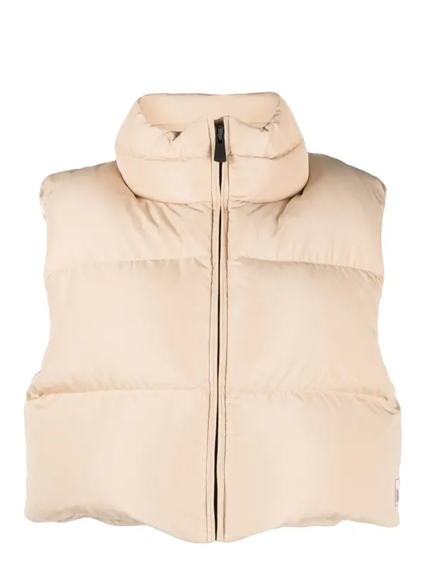 Bacon Ramon Cropped Padded Gilet - Neutrals