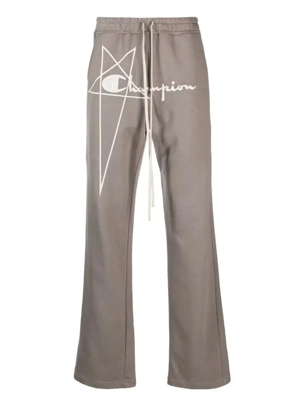 Rick Owens X Champion Dietrich Logo-embroidered Track Pants - Brown