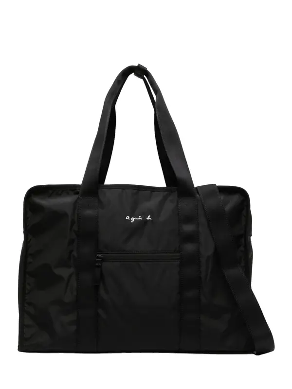 AGNÈS B. Rectangular Logo-print Luggage - Black