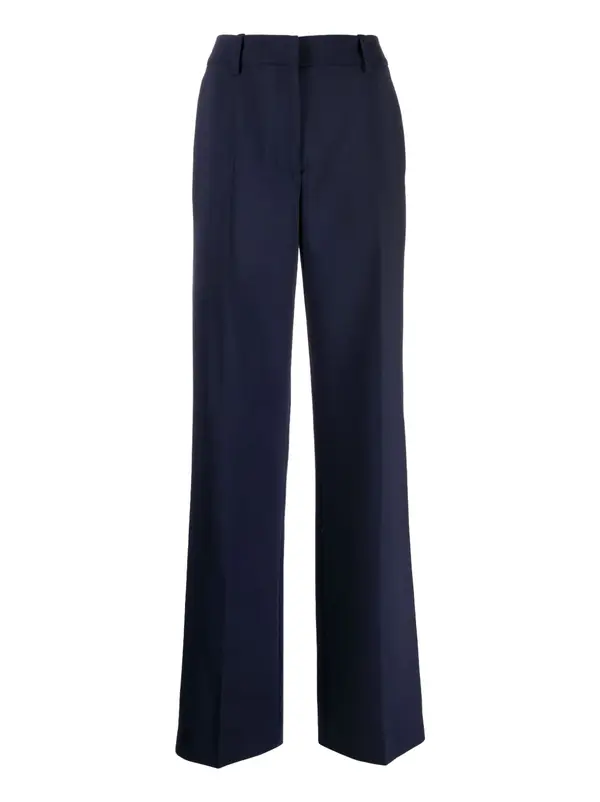 Off-White Wide-leg Virgin Wool-blend Trousers - Blue