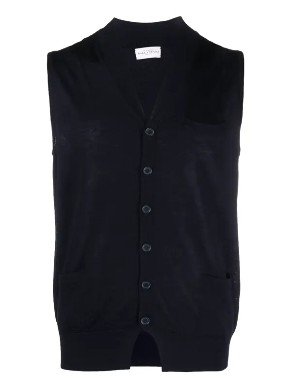 BALLANTYNE Basolan Wool Vest - Blue