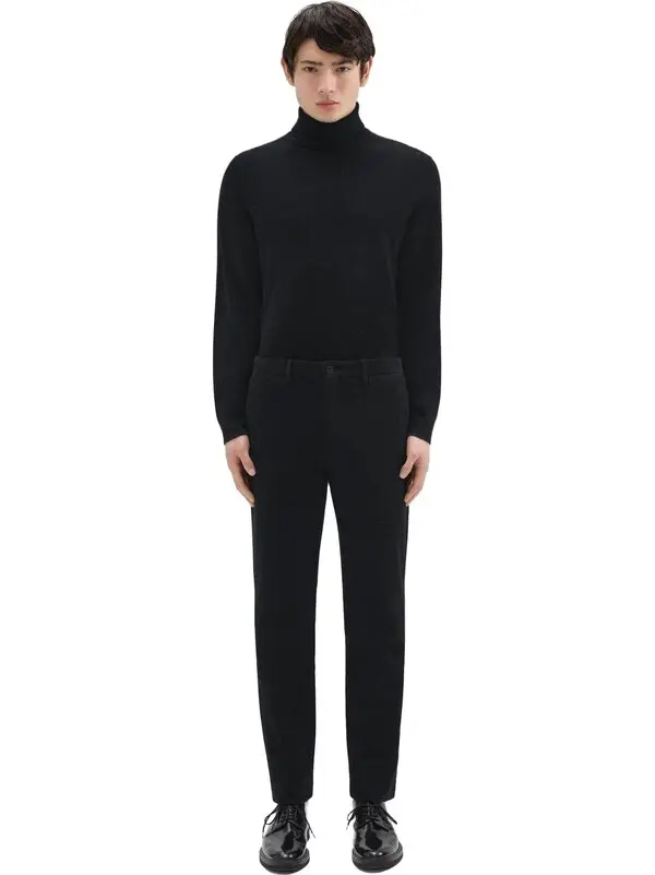 Theory Classic-fit Cotton Moleskin Pant - Black
