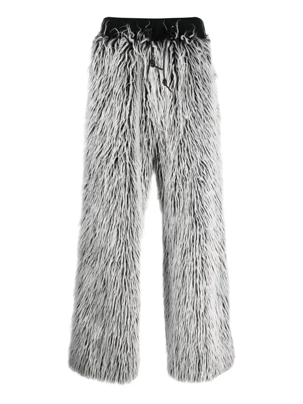 Dolce & Gabbana Faux-fur Trousers - Black
