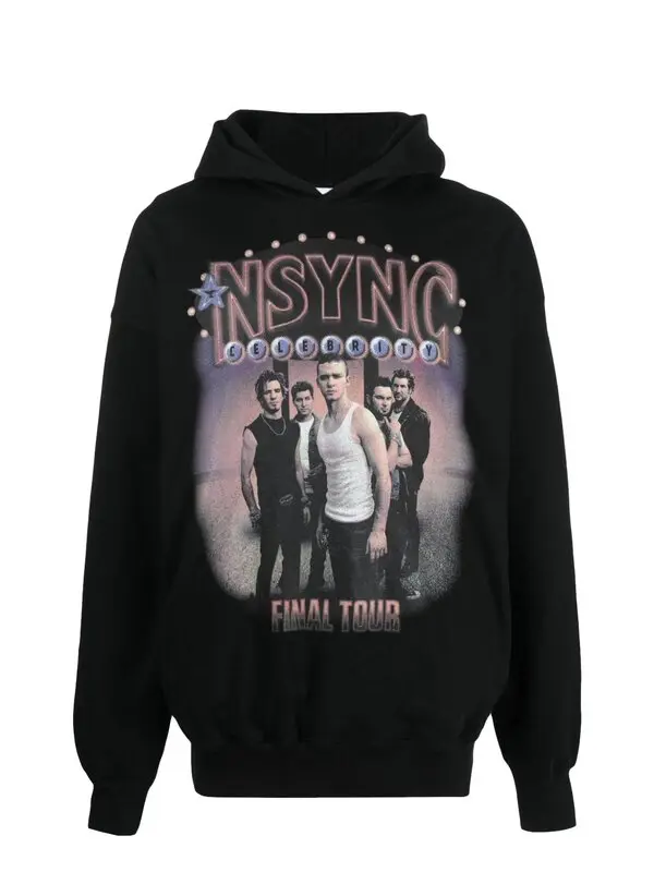 1989 STUDIO Nsync Graphic Print Hoodie - Black