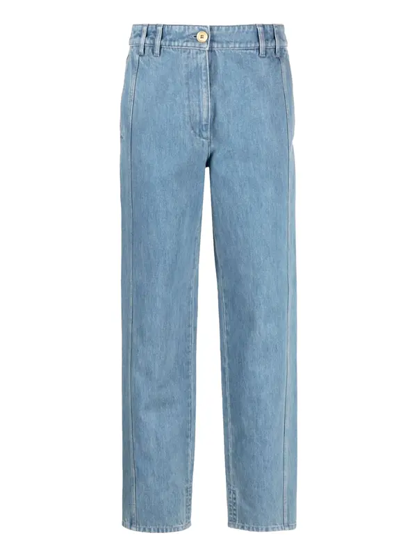 Patou Cargo Low-rise Tapered Jeans - Blue