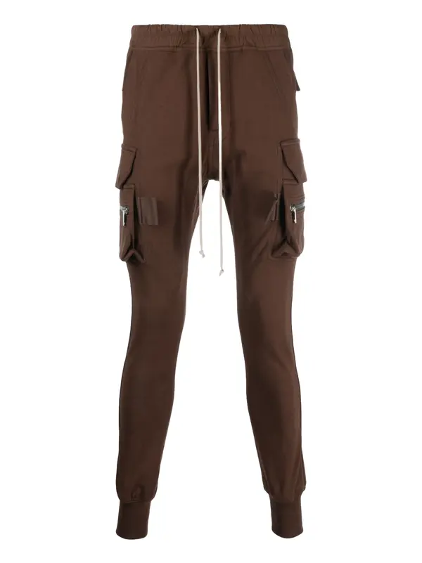 Rick Owens Drawstring Drop-crotch Track Pants - Brown