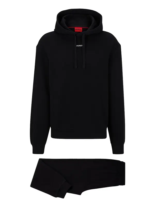 Hugo Logo-print Cotton Tracksuit Set - Black