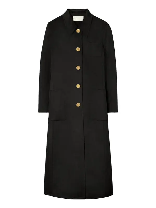 Tory Burch Brushed Wool Coat - Black