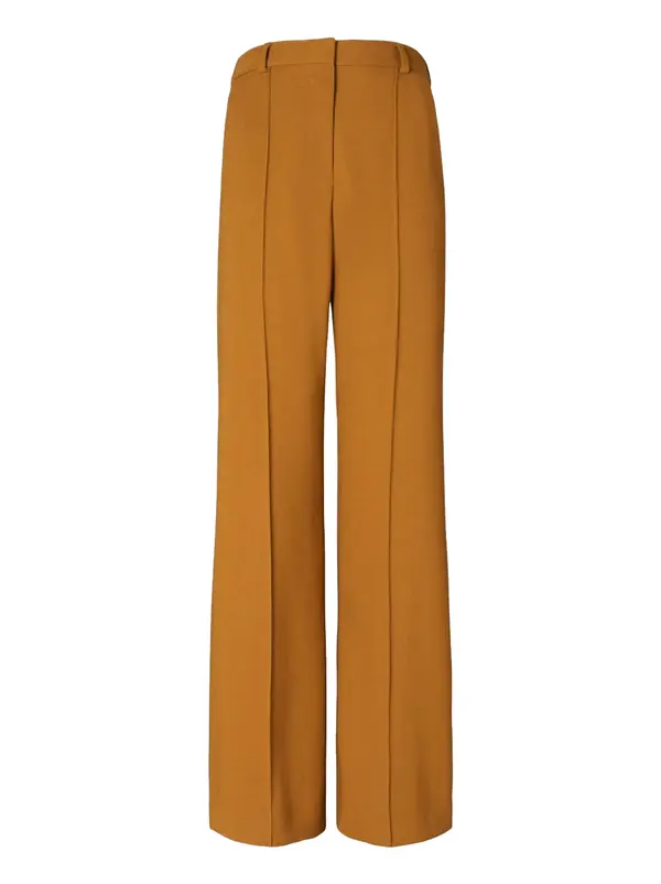 Tory Burch Wide-leg Wool Trousers - Brown
