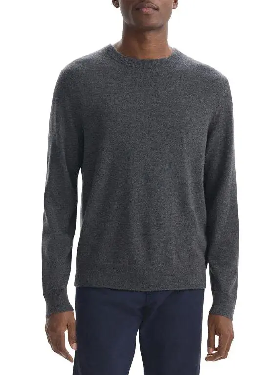Theory Hilles Cashmere Crewneck Sweater - Grey Heather