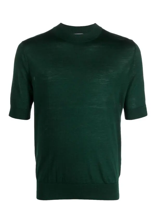 BALLANTYNE Fine-knit Wool T-shirt - Green