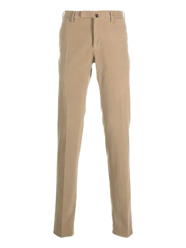Incotex Tapered Velour Trousers - Neutrals