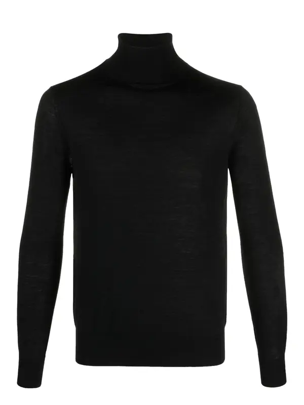 BALLANTYNE Roll-neck Fine-knit Jumper - Black