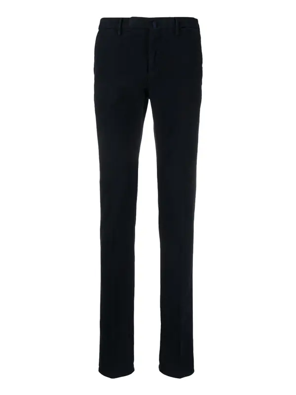 Incotex Skinny Mid-waist Chino Trousers - Blue