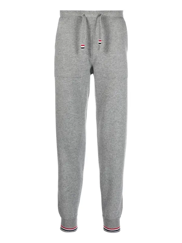 Thom Browne Cashmere Knitted Track Pants - Grey