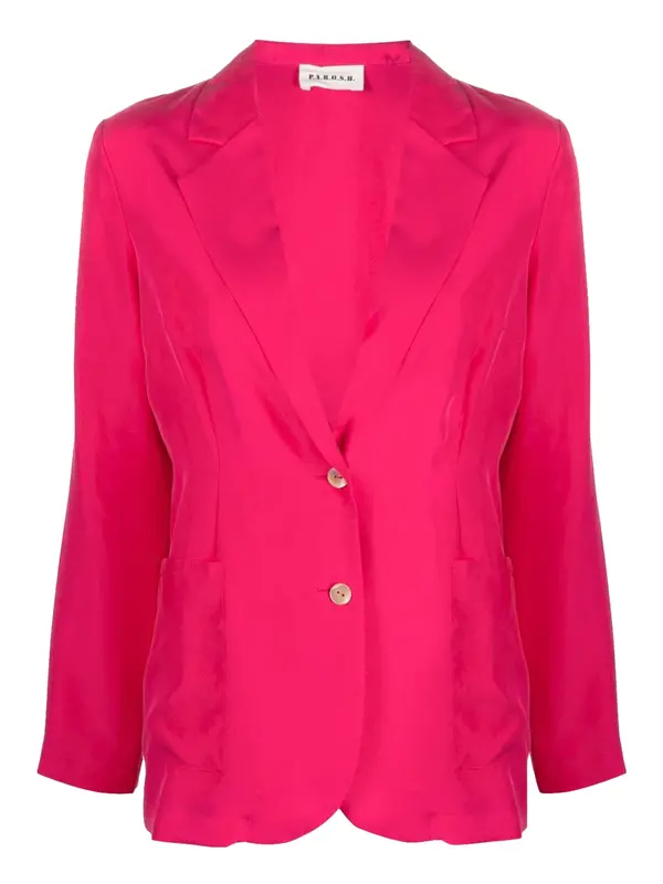 P.a.r.o.s.h Single-breasted Silk-blend Blazer - Pink