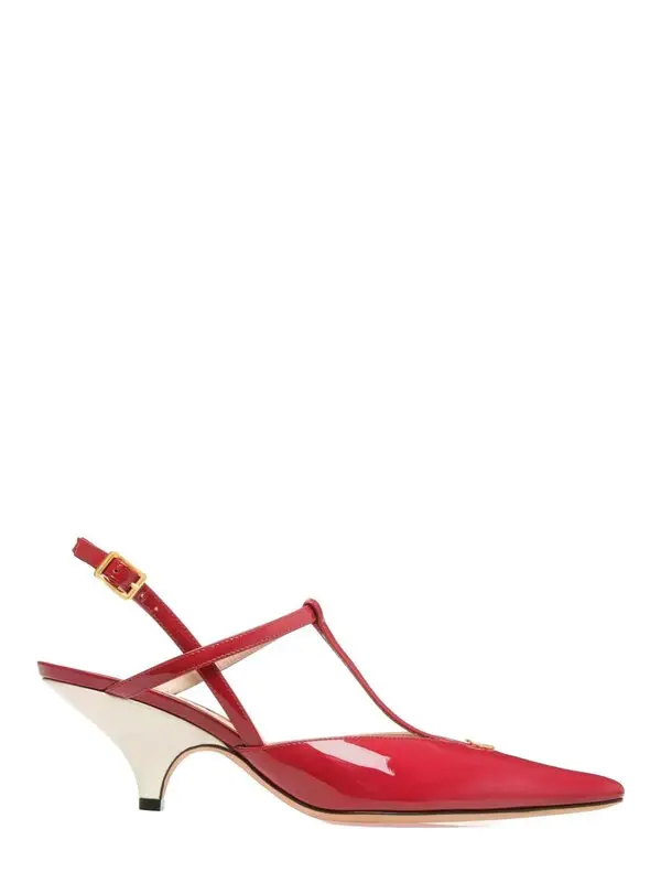 Bally Karline Patent Leather Pumps - Red