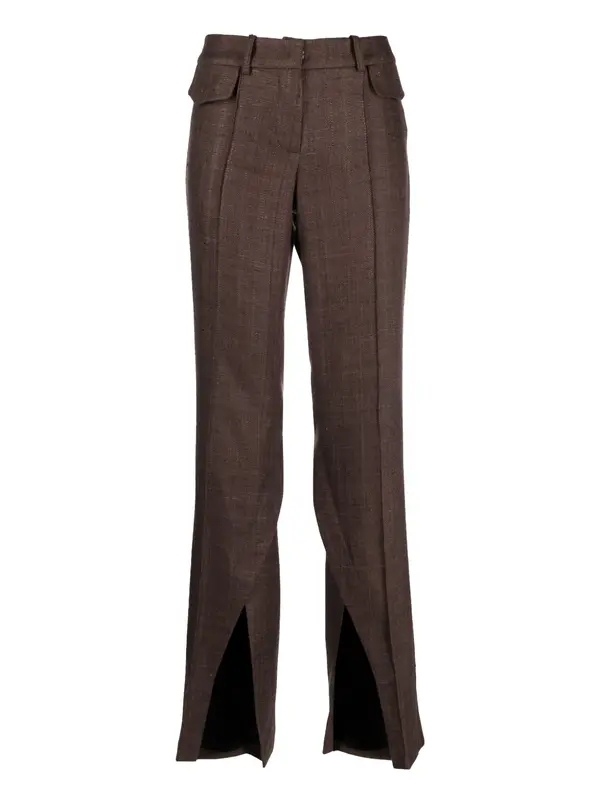 THE MANNEI Newport Flared Trousers - Brown