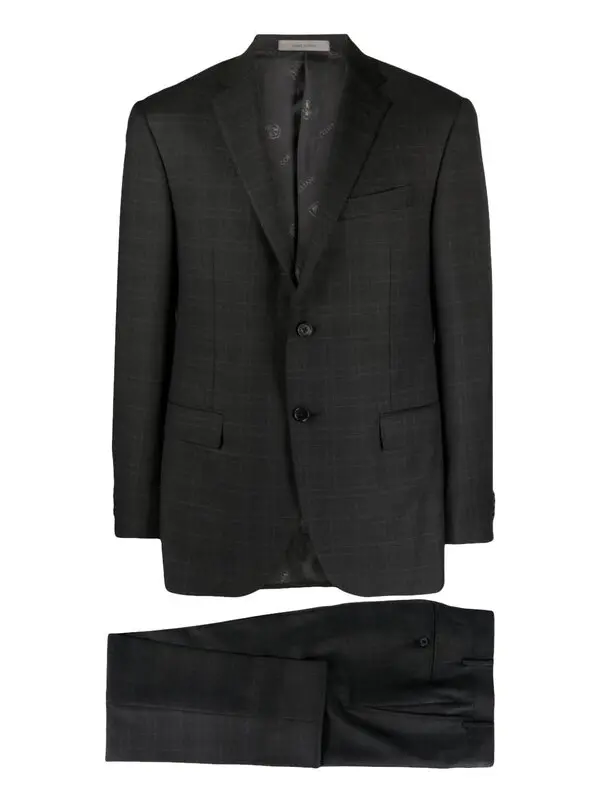 Corneliani Checked Single-breasted Suit - Grey