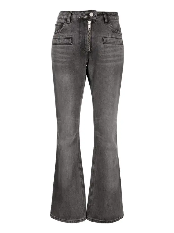 COURREGES Mid-rise Flare Jeans - Grey