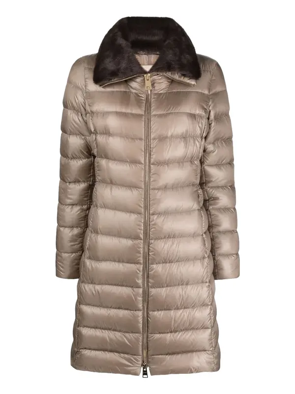 Herno Elisa Quilted Coat - Neutrals