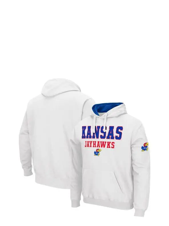 COLOSSEUM Kansas Jayhawks Sunrise Pullover Hoodie - White