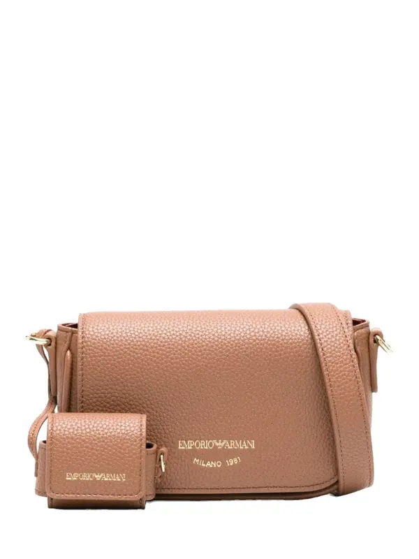 Emporio Armani Logo Crossbody Bag - Brown