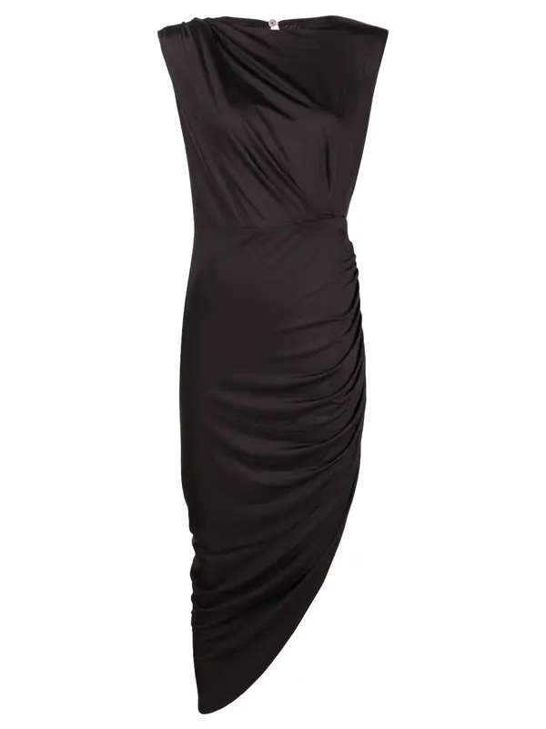 Veronica Beard Merrith Draped Midi Dress - Black