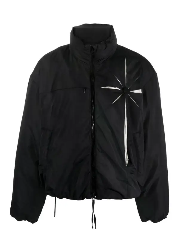 KUSIKOHC Origami Padded Bomber Jacket - Black