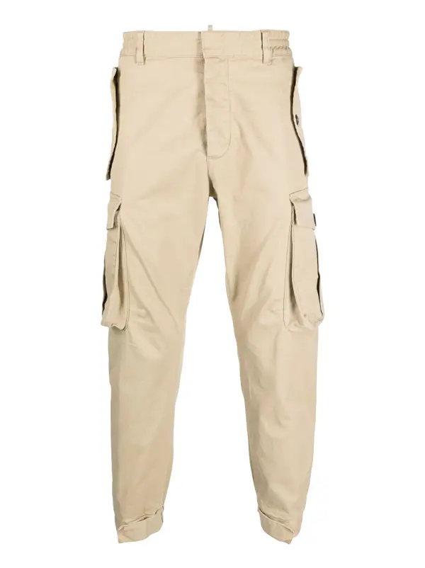 Dsquared2 Drop-crotch Cropped Cargo Trousers - Neutrals