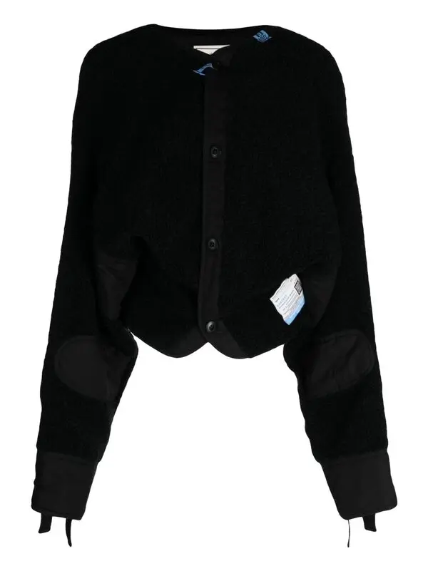 Mihara Yasuhiro Boa Liner Cropped Jacket - Black