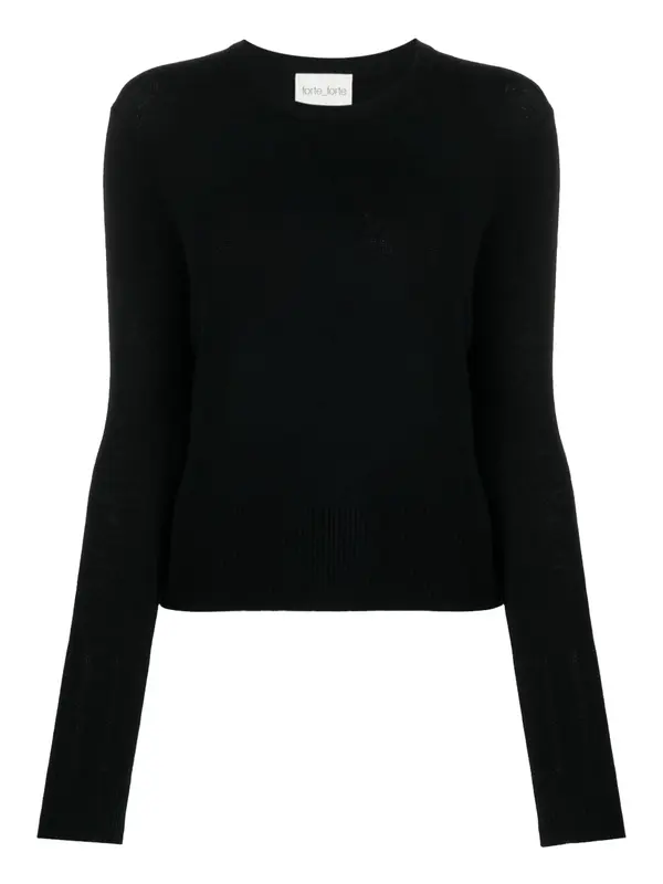 FORTE_FORTE Crew-neck Jumper - Black