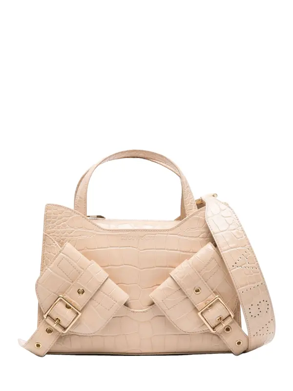 BIASIA Crocodile-embossed Leather Tote Bag - Neutrals