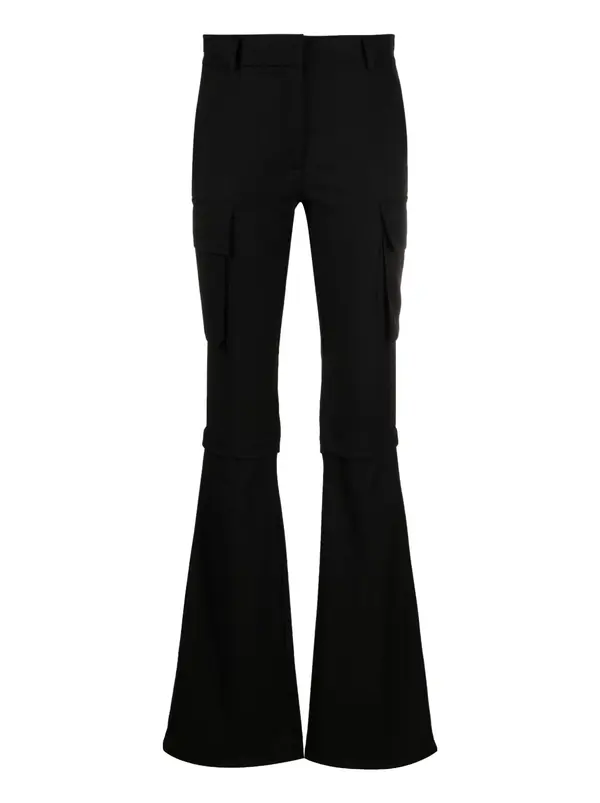 ANDREĀDAMO Mid-rise Detachable Trousers - Black